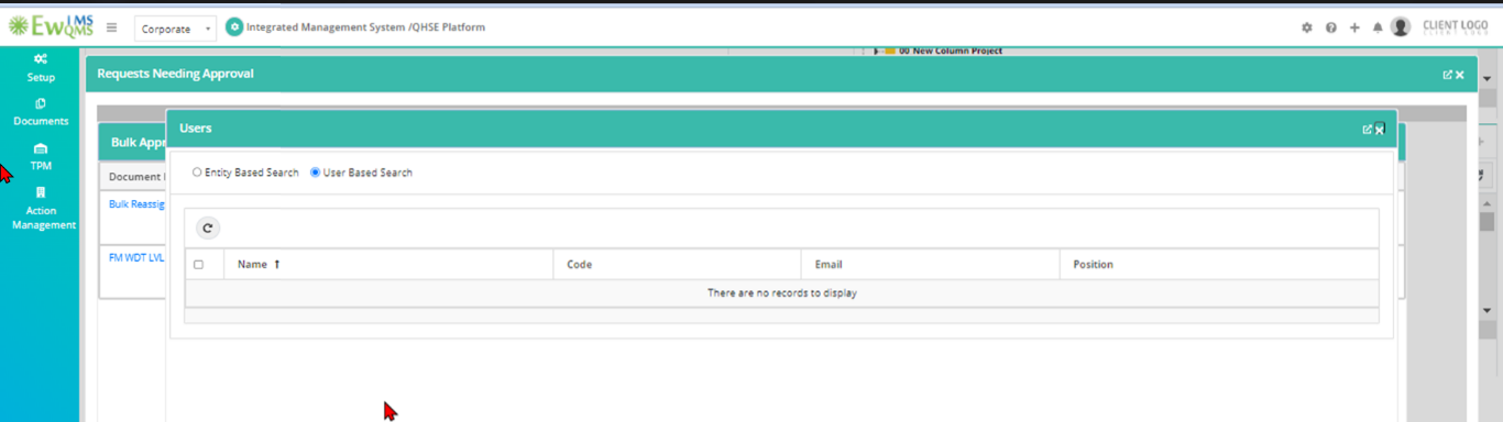 Bug 27534 Request Needing Approval Widget Bulk Approve Click Reassign User Selection
